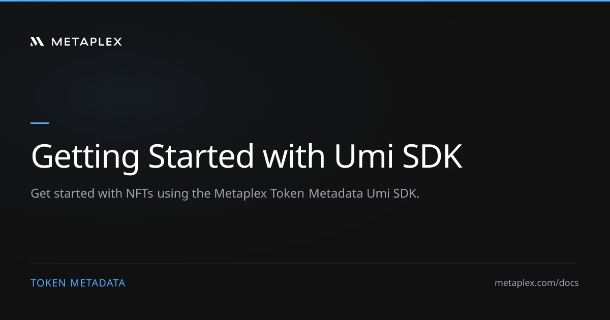 Umi SDK | Token Metadata